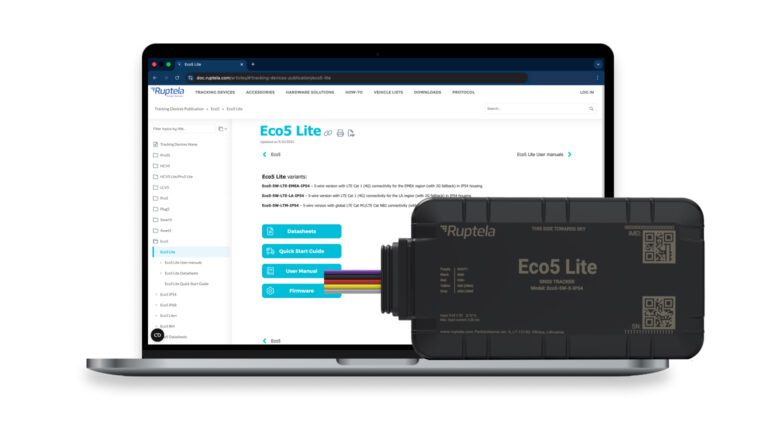 Eco5 Lite – Compact GPS Tracker for Essential Needs | Ruptela